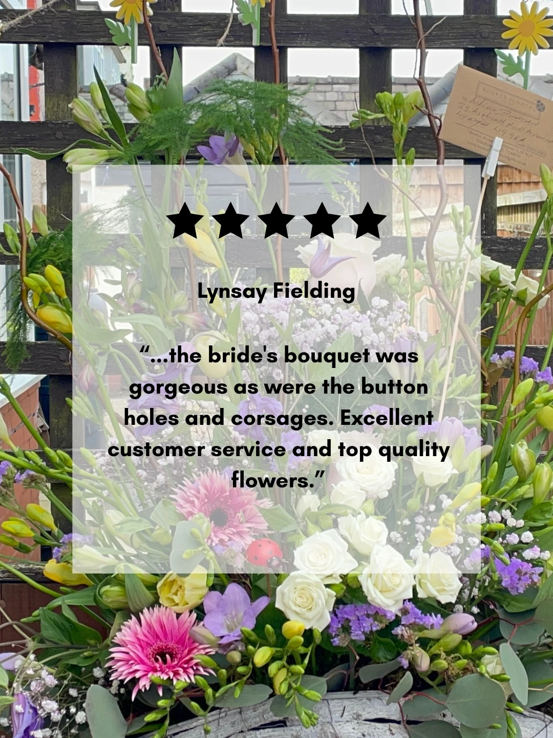 Testimonials | Booker Flowers Liverpool Wedding Reviews
